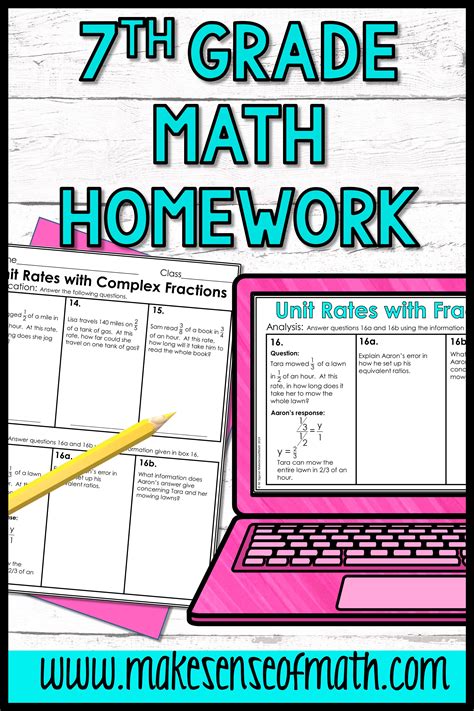 7th Grade Math Homework Maths Activities Middle School 7th Grade Math Worksheets Math Games