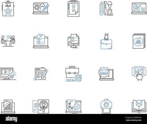 Presentation Outline Icons Collection Presentation Speech Slideshow