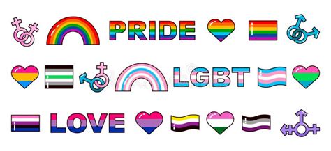 Icons With Flags Of Sexual Orientation Concept Of Tolerance In The