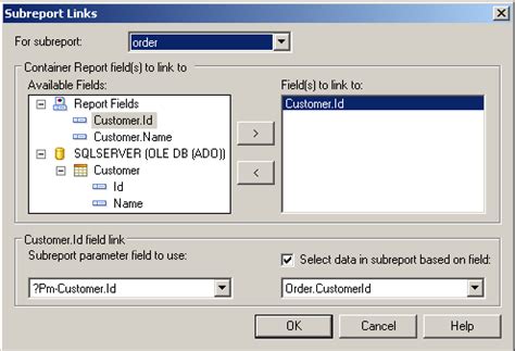 Net Crystal Report With C Main To Sub Report Connection Stack Overflow