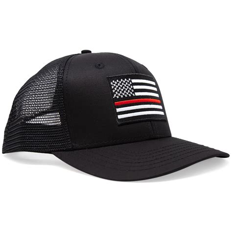 Thin Red Line Flag Hat For Men And Women Snapback Trucker Baseball