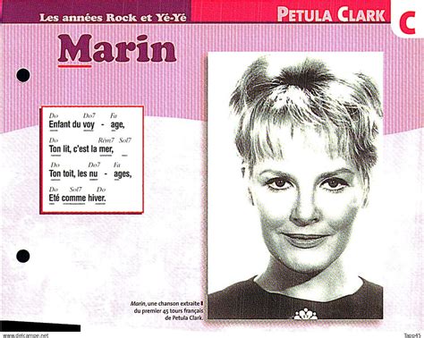 Musique Instruments Clark Petula M Carte Chanson Par Ordre