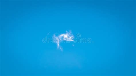 Small Single Fluffy Clouds Blue Sky Single White Cloud Blue Stock Image