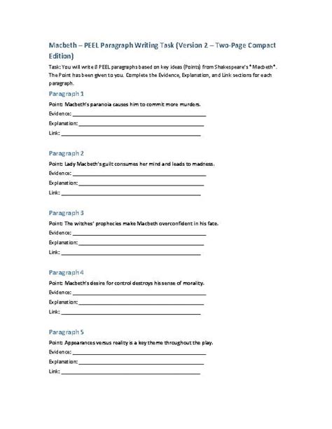 Macbeth Peel Paragraph Writing And Creative Haiku Poetry Bundle Tpt