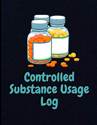 Controlled Substance Usage Logbook For Patients Medication Usage Both