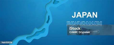 일본 종이 컷 기호 홍보 배너입니다 가로 종이 컷 그림입니다 일본 지도 템플릿 그림 개념입니다 웹 사이트 디자인 3차원 형태에 대한 스톡 벡터 아트 및 기타 이미지 Istock