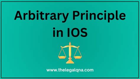 Arbitrary Principle In Interpretation Of Statutes The Legal Qna