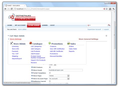 Introducing Cart Viper The Dotnetnuke Shopping Cart