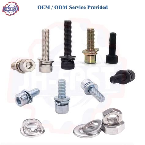 Din912 Assemble Screw With Washer Steel Black Zinc Allen Head Sems