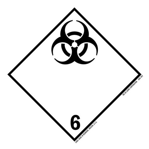 Class 6 Toxic And Infectious Substances Cascade Labels