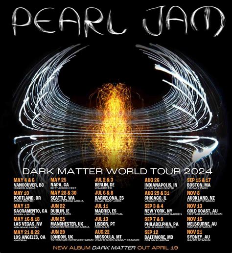 Tour Pearl Jam 2025 Zara Wren