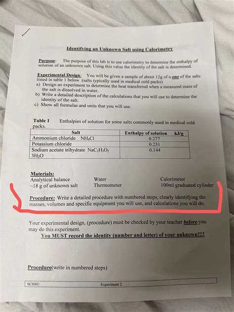 Solved please answer the question of Procedure | Chegg.com