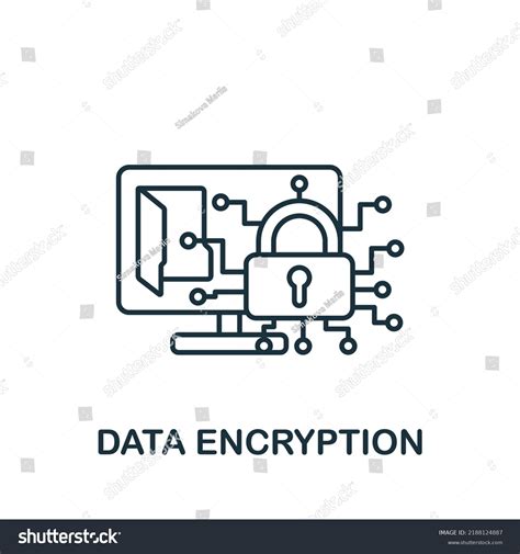 Data Encryption Icon Monochrome Simple Cybercrime Stock Vector Royalty Free 2188124887