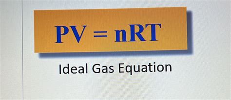 Solved Pvnrt Ideal Gas Equation Chemistry