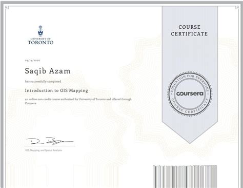 Saqib Azam On Linkedin Introduction To Gis Mapping By University Of Toronto Certificate Earned