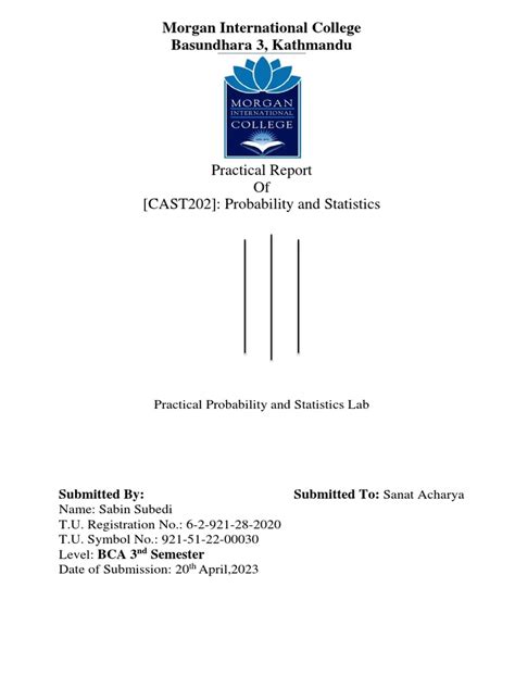 Statistical Package For The Social Science Spss Lab Report Bca 3rd Sem