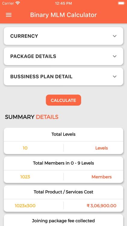 Mlm Calculator By Yaks Business Solution Private Limited