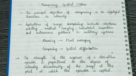 SOLUTION Sharpening Spatial Filter In Digital Image Processing Studypool