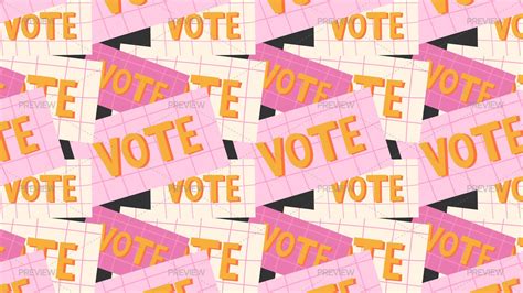 Vote Seamless Pattern Graphics Motion Array