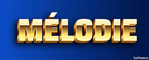 Mélodie Effet De Texte Et Design De Logos Prénom