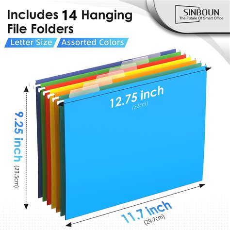 Sinboun 2 Pack Hanging File Organizer Letter Size File