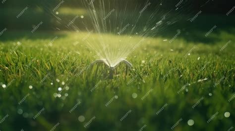 Premium Ai Image Grass Irrigation System Illustration Ai Generativexa