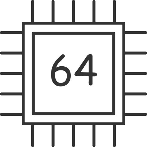 Chip Cpu Line Icon Simple Modern Flat Vector Illustration For Mobile App Website Or Desktop