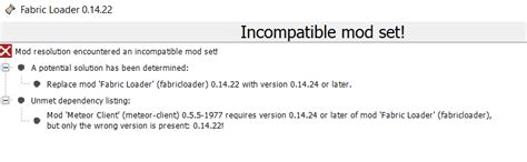 trying to launch with a mod says i have installed 24 but also says