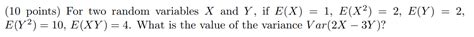Solved Points For Two Random Variables X And Y If Chegg
