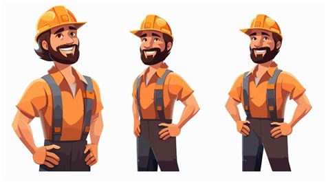 Industrial Worker Cartoon Vector Illustration Premium Ai Generated Vector