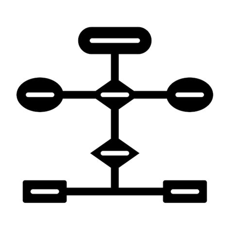 Icono Del Diagrama De Flujo Vector Premium