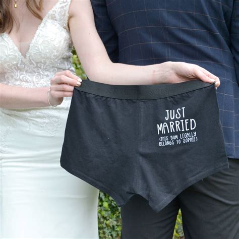 Just Married Personalised Underwear By Solesmith
