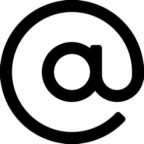 At At Symbol Email Mail Message Text Icon Download On Iconfinder
