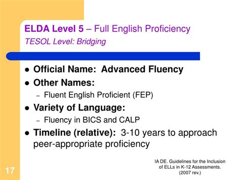 Ppt Using Your Elda Results To Serve English Language Learners
