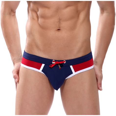 Wyobmus Mens Low Rise Swimsuits Bikini Swimming Briefs Swimwear With