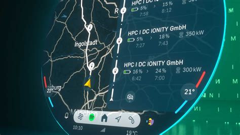 Charging Optimised Route In Mini Operating System 9 The Screen