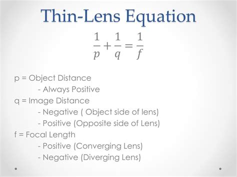 Ppt Thin Lens Powerpoint Presentation Free Download Id2493443