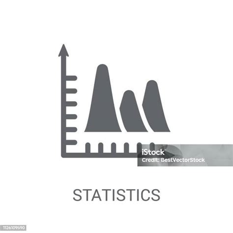 Ikon Statistik Konsep Logo Statistik Trendi Pada Latar Belakang Putih