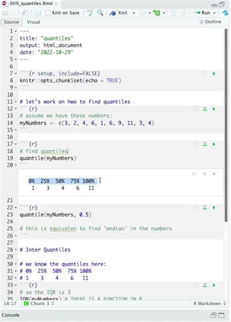 How To Find Quantiles And Inter Quantiles Youtube