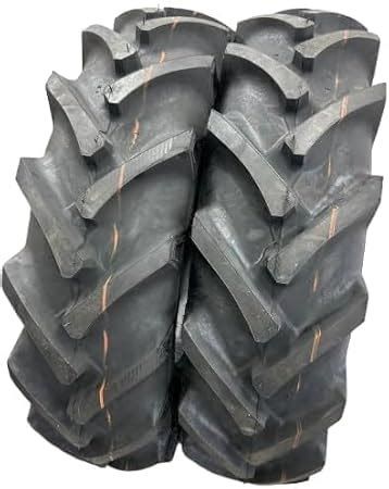 Two 12 4x28 Rear Tractor Tires R1 8 Ply Tubeless 12 4 28
