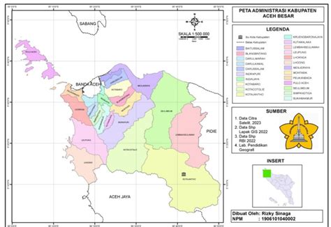 Aceh Besar District Administrative Map Download Scientific Diagram
