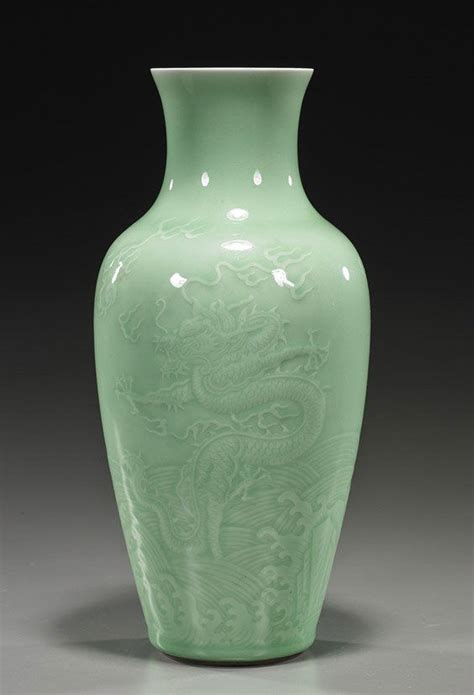 Chinese Celadon Glazed Porcelain Vase