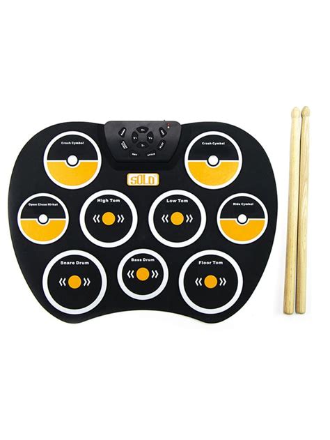 Electronic Drum Set Roll Up Drum Practice Pad Kit Vicedeal