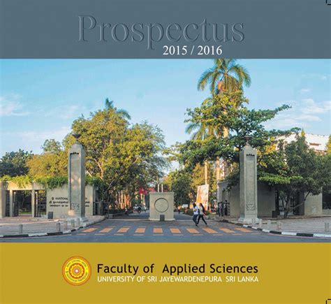 Academic Prospectus 2015 2016 Faculty Of Applied Sciences