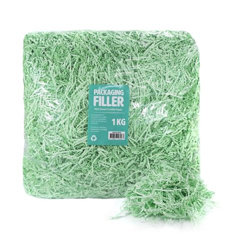 Mint Green Crinkle Paper Shreds Fillers 1kg