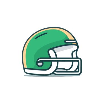 Green Football Helmet In An Icon Vector A Lineal Icon Depicting Green