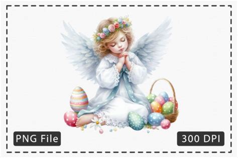 Watercolor Easter Angel Clipart Graphic By Dream Creation · Creative
