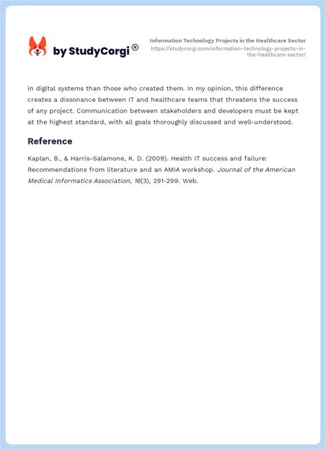 Information Technology Projects In The Healthcare Sector Free Essay