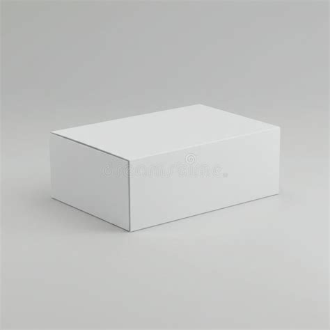 Rectangular White Cardboard Box With Clean Edges And A Smooth Surface