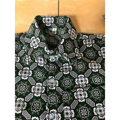 Jual Batik Mi Batik Diniyah Seragam Batik Sekolah Motif Matahari Hijau Sd Mi Shopee Indonesia